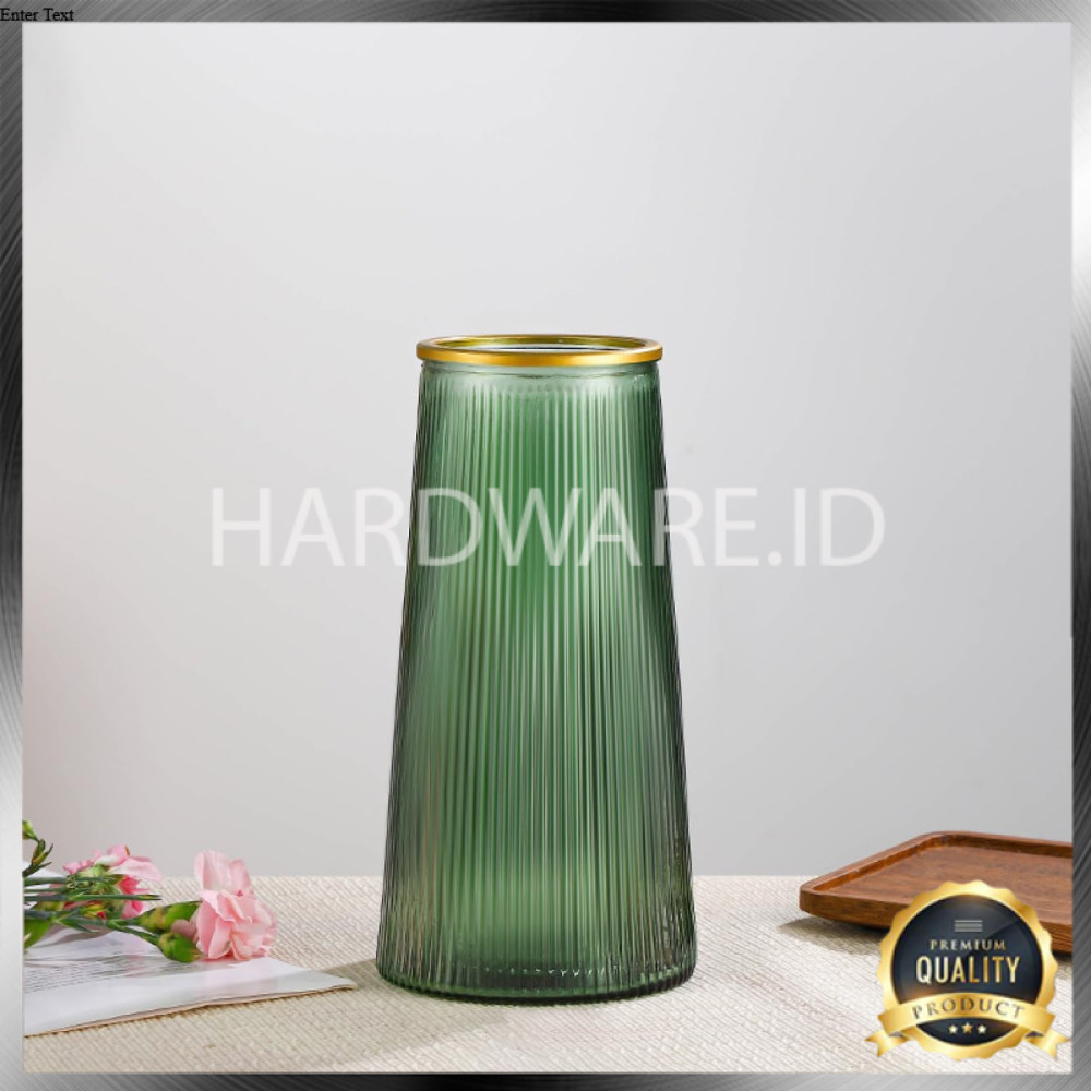 (HI) Nordic Vertical Cylinder Aesthetic Glass Flower Vase Simple Glass ...