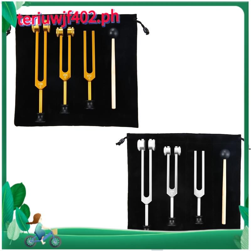 3Pack Tuning Fork Set(128Hz, 256Hz, 512Hz) Tuning Fork Kit for Healing ...