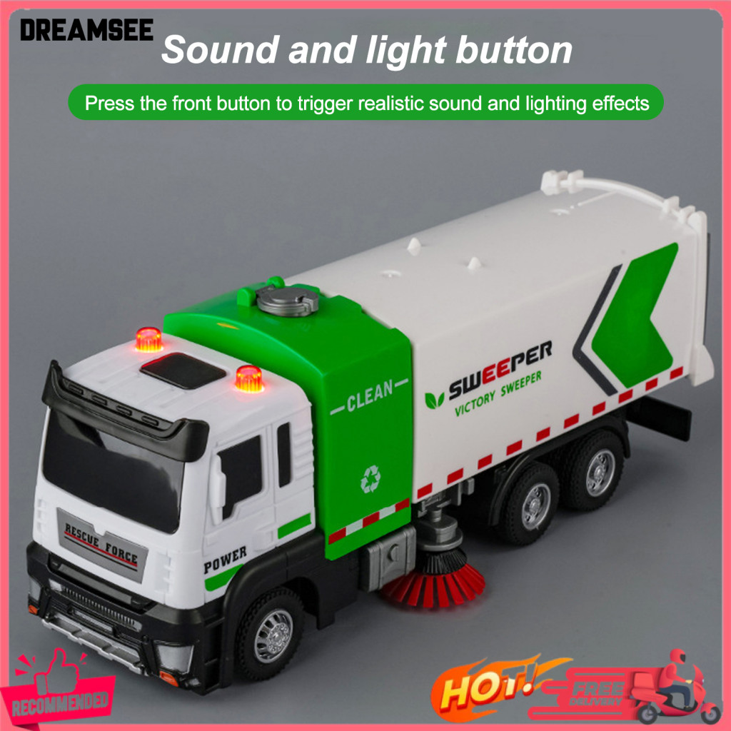 New* Garbage Truck Toy with Lights and Sounds Sanitation Truck Toy 1 32 ...