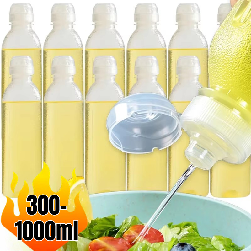 300-1000ML Large Capacity Sauce Vinegar Oil Bottle with Lid Kitchen ...