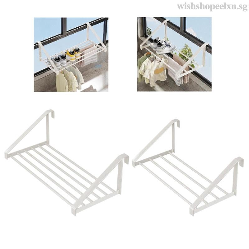 [Wishshopeelxn] Balcony Railing Clothes Drying Rack Laundry Rack for ...