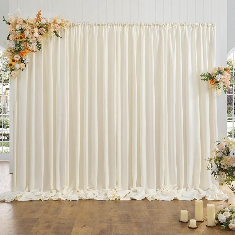 1.6*2/5m Ivory White Wedding Backdrop Curtain Birthday Party Decor ...