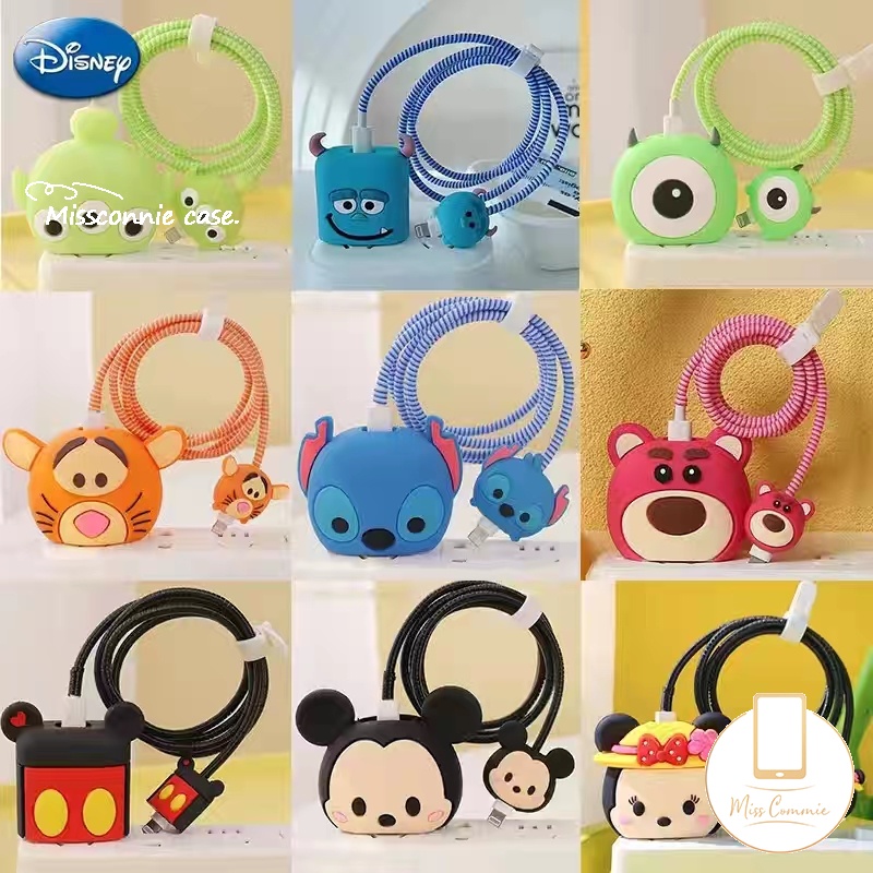 Disney Stitch Charger Cable Protector Case Winder Anime Mickey Data ...