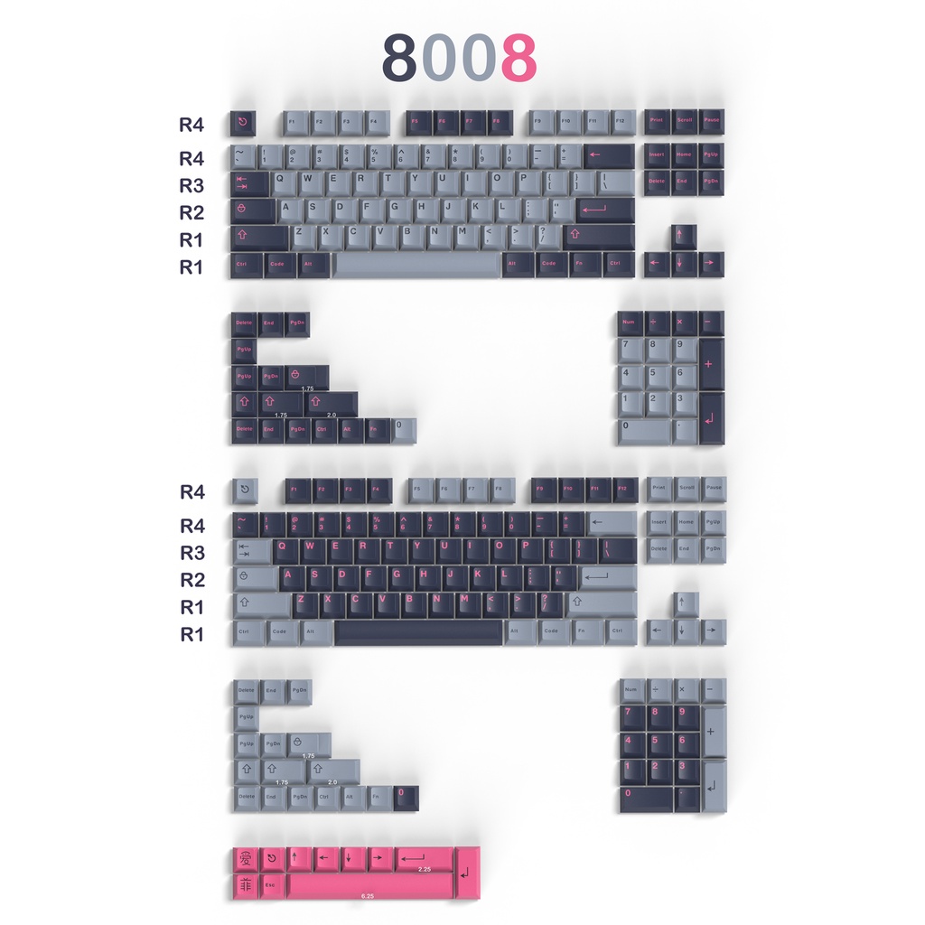 [Boxed] Aifei icon Original Factory Height ABS Two-Color Keycap Movable ...