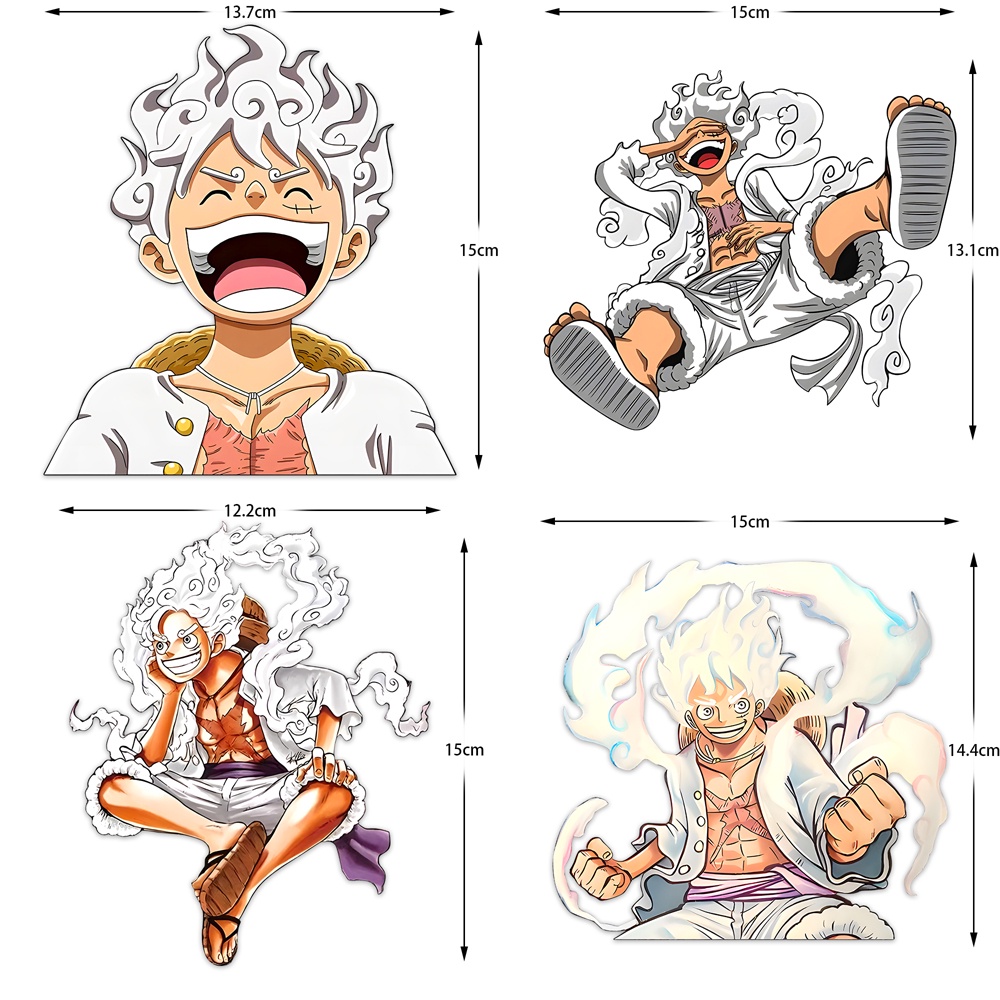 ONE PIECE Luffy Gear 5 Sticker Motorcycle Beautiful decoration Anime ...
