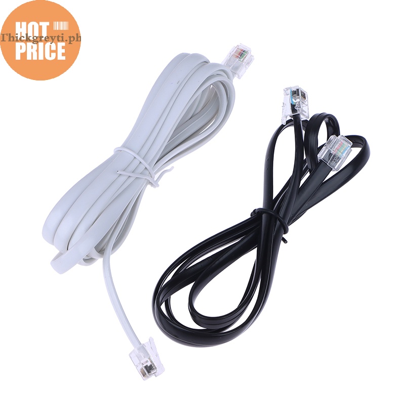 GRAYTI RJ12 6P6C 1/2/3/5m Data Cable, Male To Male Modular Data Cord ...