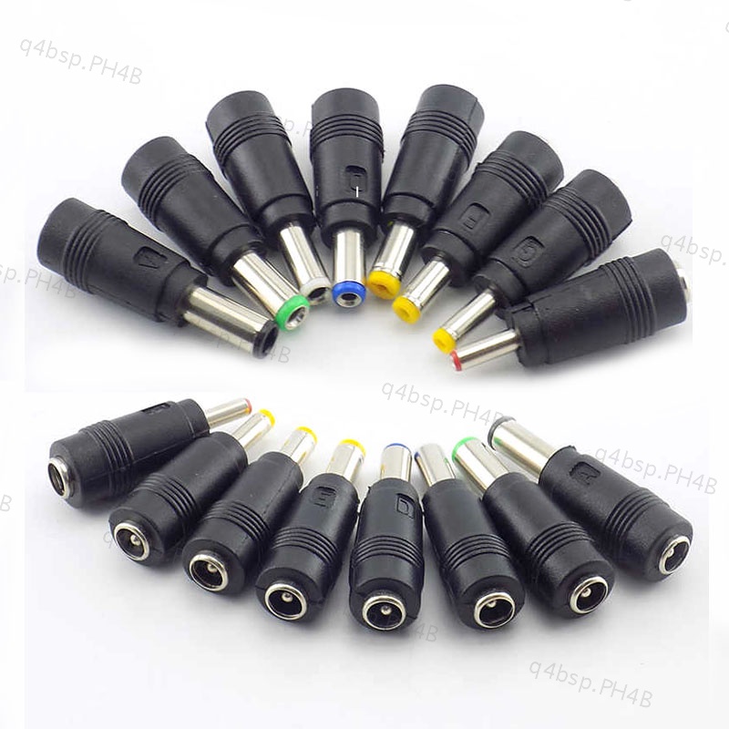 8 in 1 DC 5.5*2.1mm Power Jack Female Plug Adapter Connectors to 6.3 6.0 5.5 4.8 4.0 3.5 2.5 2.1 ...