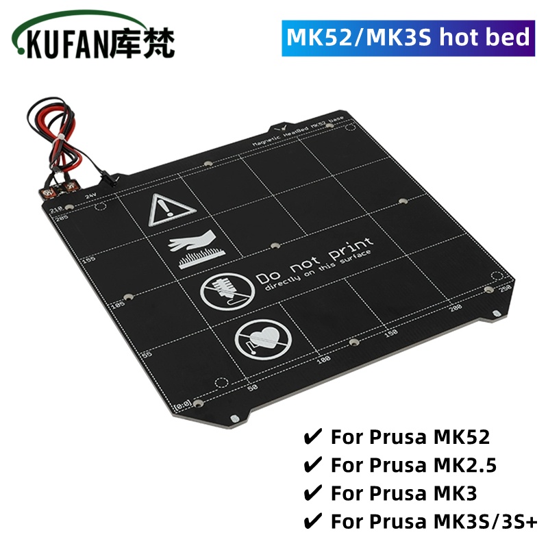 KUFAN Voron 3D Printer PCB Heated Bed 24V 220W For Prusa I3 MK3S MK52 ...