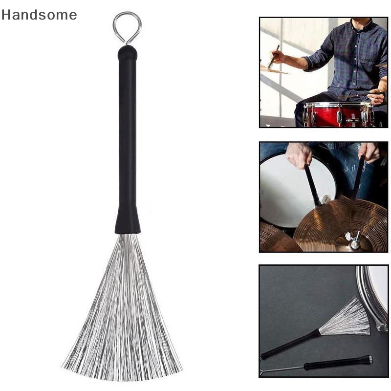Handsome- Metal Wire Drum Brushes Cleaning Tool Portable Jazz Musical ...