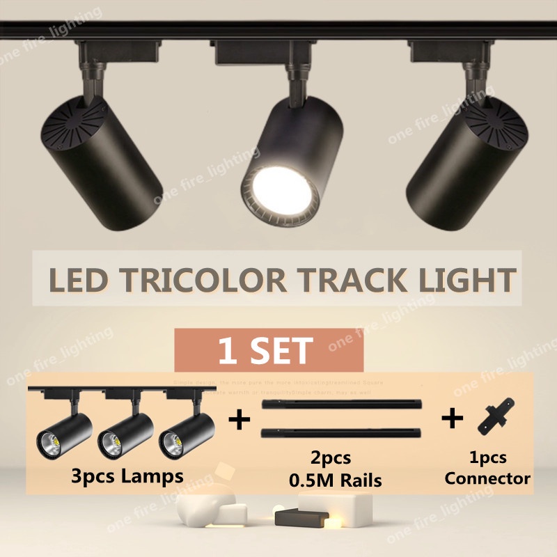 30W Tricolor Cob Spotlights Led Spot Light Indoor Track Lights ...