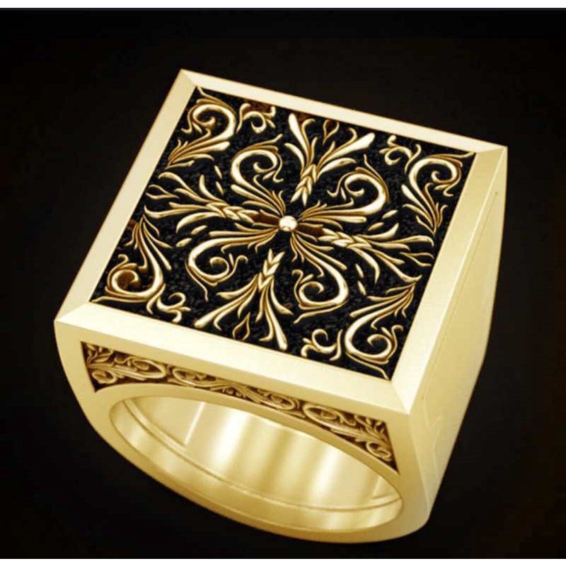 Vintage Pattern Rings Men Holloway Urn Coffin Cubicle Memorial Coffin ...