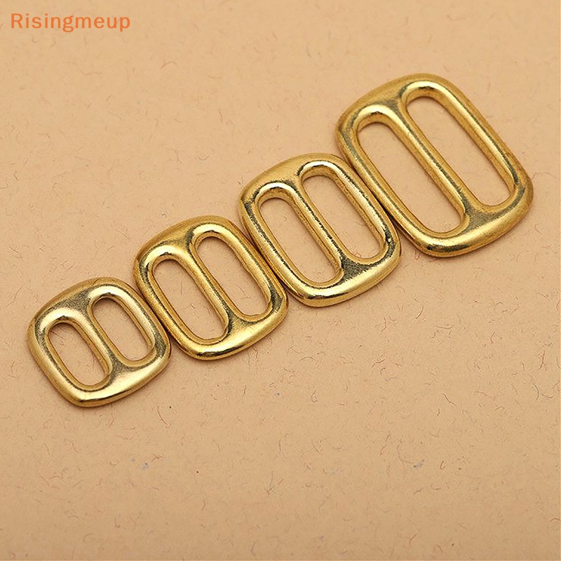 [Risingmeup] Solid Brass Tri Glides Slide Buckle Rectangle/Square ...
