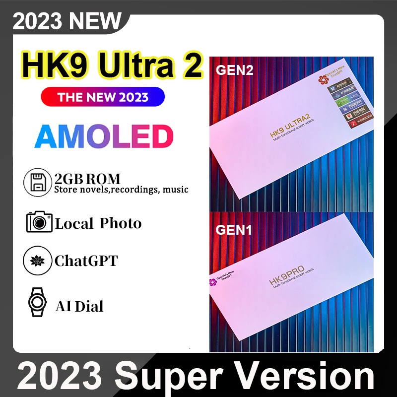 Smart Watch HK9 Ultra 2 AMOLED HK8 Pro Max Upgraded ChatGPT NFC Smartwatch Waterproof 2GB ROM ...