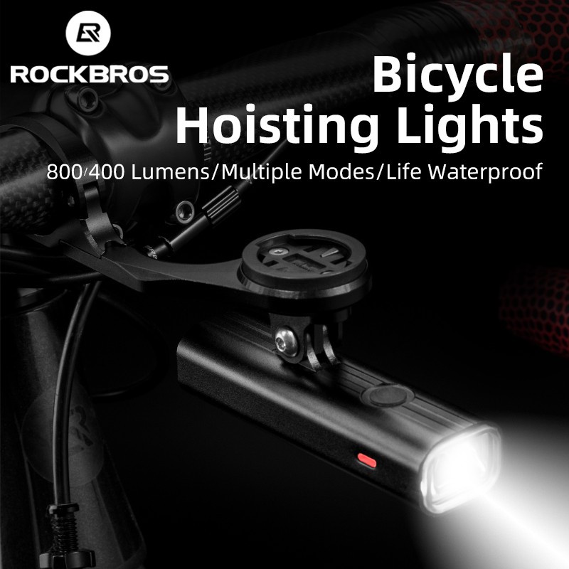 ROCKBROS Bike Light Hoisting Headlights Multifunctional Powerful Flashlight USB Charing Led ...