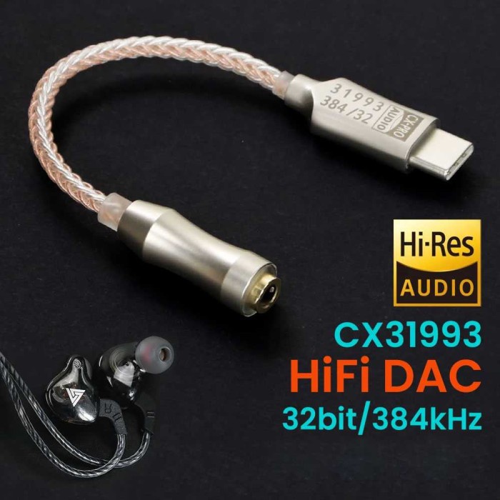 Thfs Cable USB Type C To 3.5mm Adapter HIFI DAC Realtek ALC5686 Chip CX ...