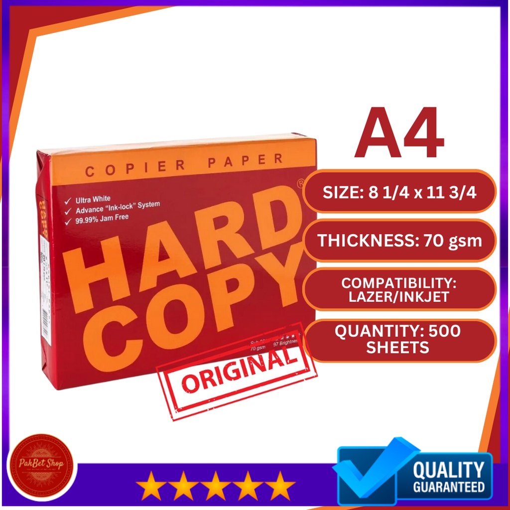 PBS Hard Copy Bond Paper (A4) 70gsm | Shopee Philippines