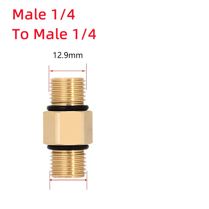 Brass 3/8" 1/4" M14 M18 M22 Thread Connector Male Female Adapter for High Pressure Washer Gun ...