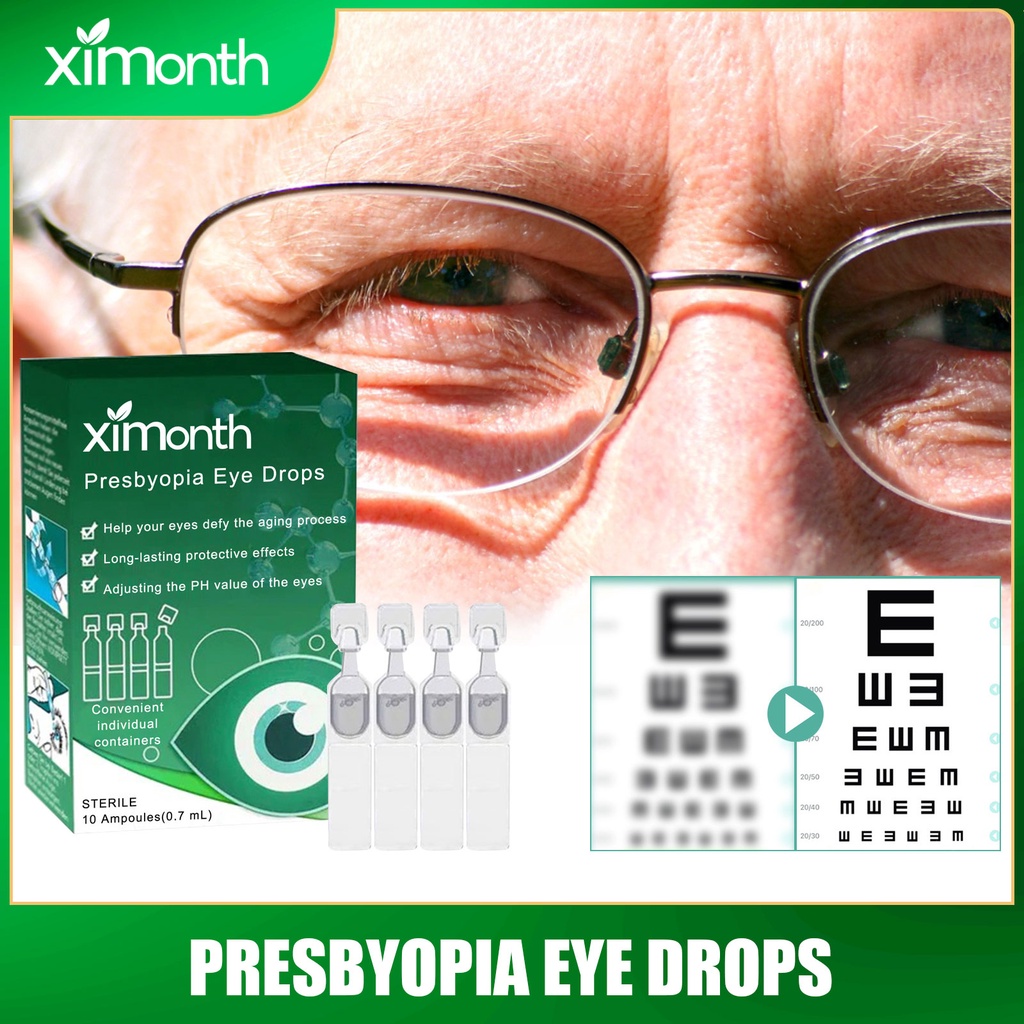 Ximonth Eye Drop Ophthalmic Solution 10pcs*0.7ml Moist Eye Drops Relieves Minor Irritation ...