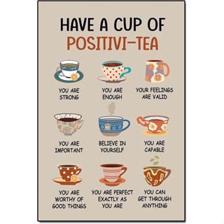 Have a Cup Positivi-tea Mental Health Poster Psychology Therapist ...