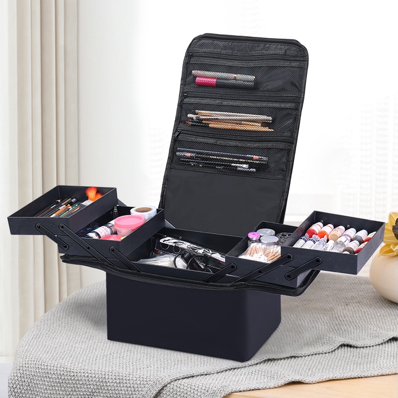 Korean Fashion Simple Makeup Case Large Capacity Toolbox Detachable ...