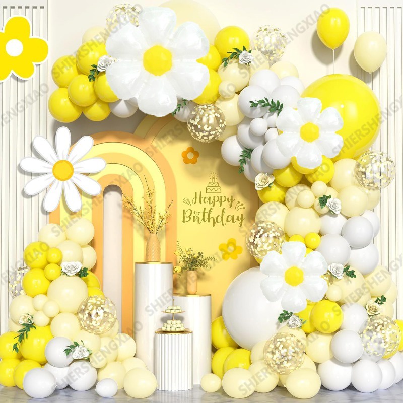 89pcs Sunflower Theme Balloon Party Set Sunflower Aluminum Film Balloon ...
