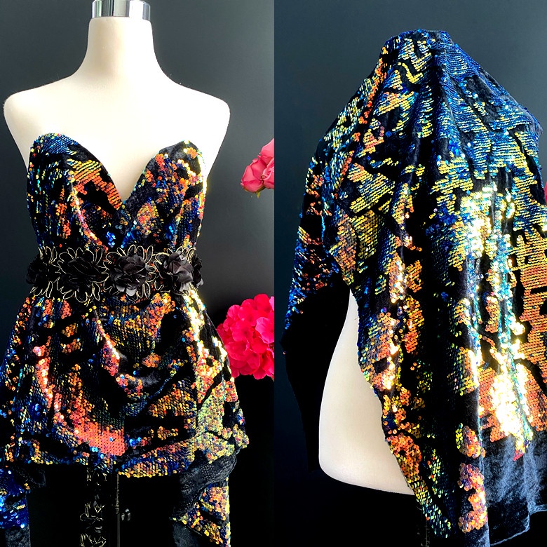 Purple Magic Colorful Flannel Base Map Sequins Embroidery Chaos Texture ...