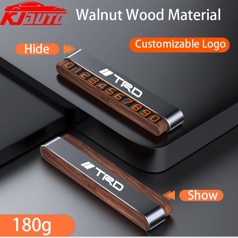 Toyota TRD Car Parking Number Plate GR Sport Alloy Solid Wood High ...
