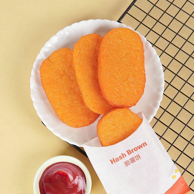 PVC Artificial Fried Hash Browns Model Fun Fake Potato Cake Food Snack ...