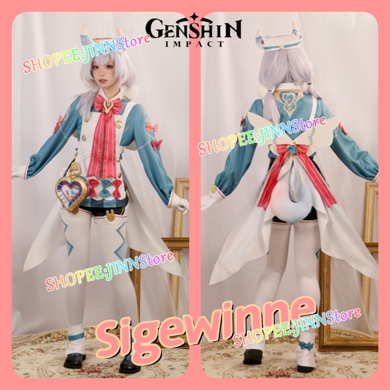 - JINN - COD Game Genshin Impact Sigewinne Cosplay Costume Wig Full Set ...