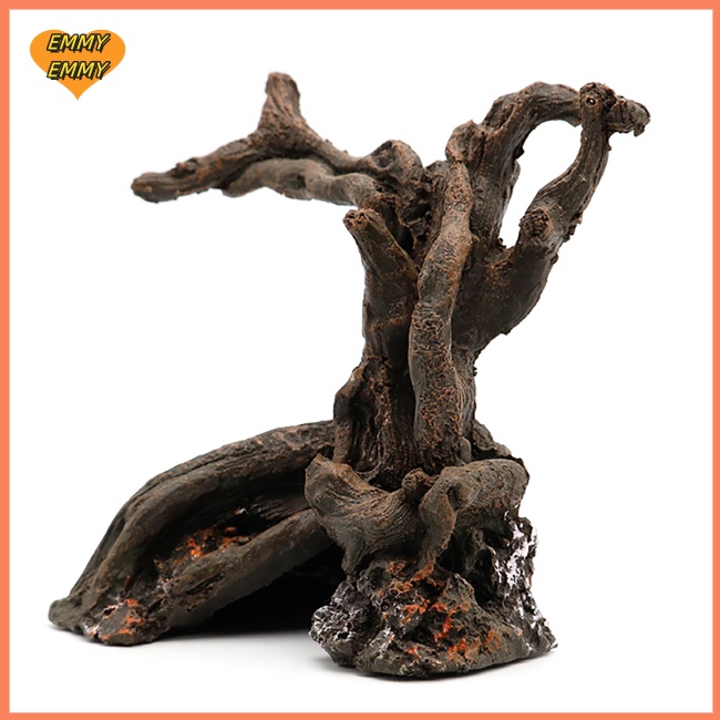 emmy Hermit Crab Climbing Toy Resin Tree Trunk Ornament Aquarium ...