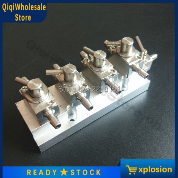 4 units 3 ways printer cleaning valve aluminium for JHF Vista Myjet ...