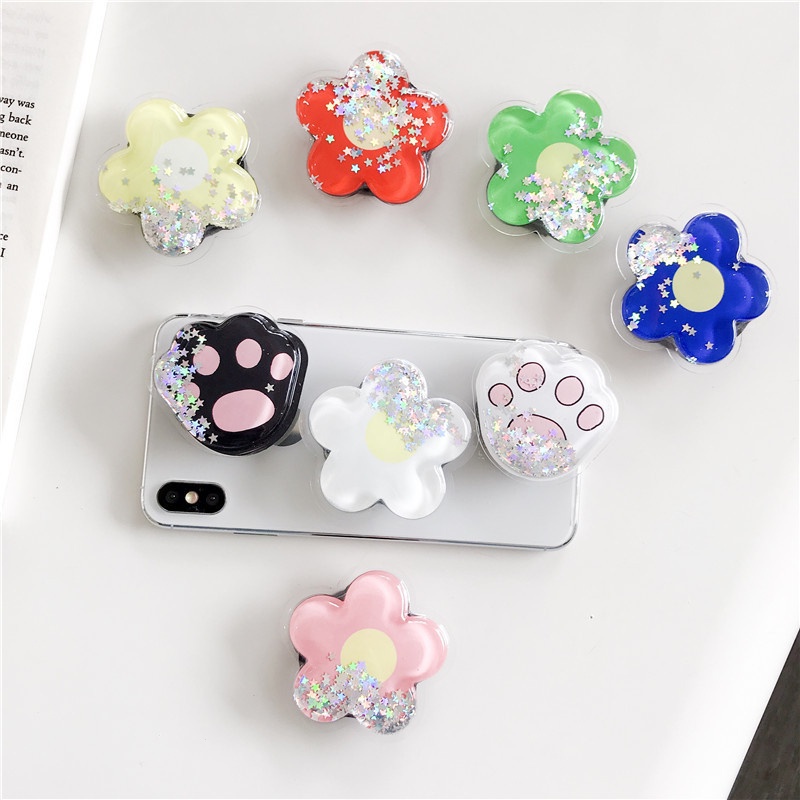 Mobile Phone Stand Retractable Liquid Foldable Influencer Cartoon Three ...