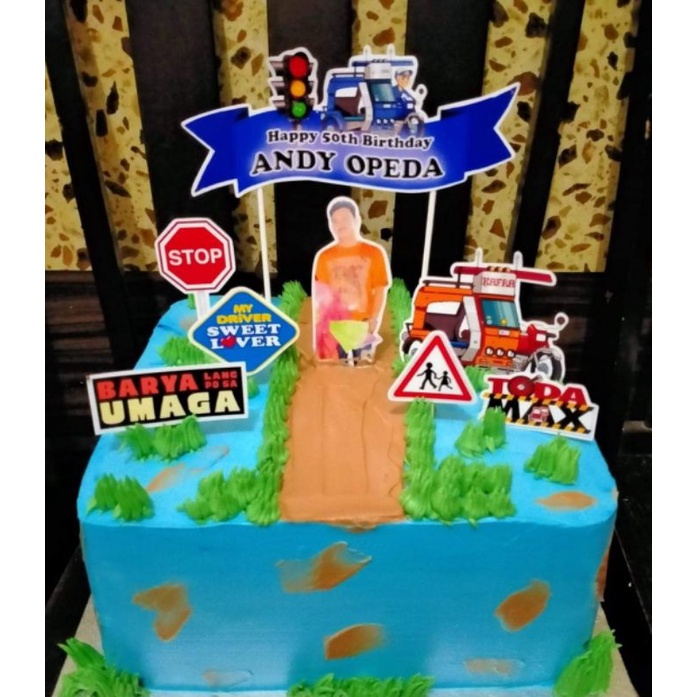 ♞Cake Topper ( Trycicle Driver Theme ) | Shopee Philippines
