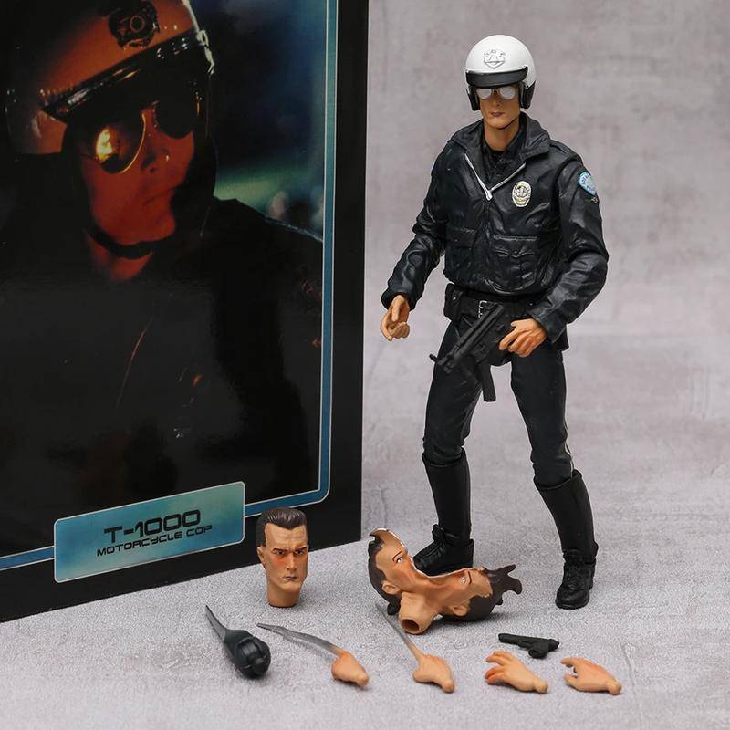 NECA T 1000 Motorcycle Cop Terminator 2 Judgment Day Collector's 7 ...