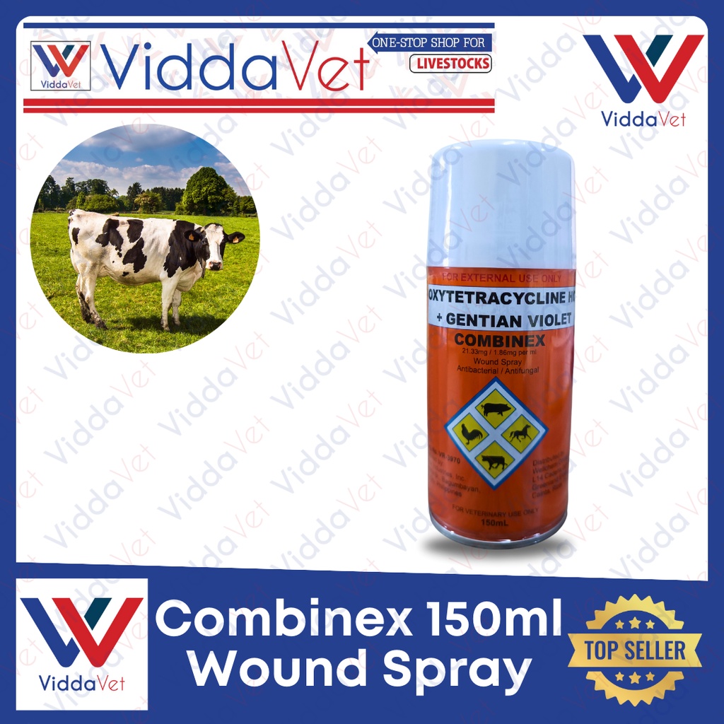 Viddavet Combinex Wound Spray 150ml for pets Combinex wound spray for ...
