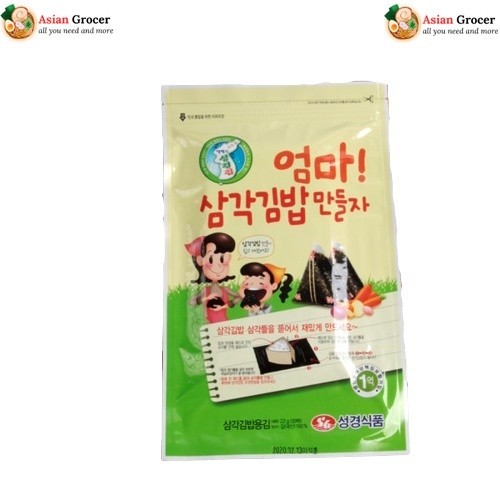 Samgak Triangle Kimbap Omma DIY Onigiri Nori Wrapper 20pcs | Shopee ...