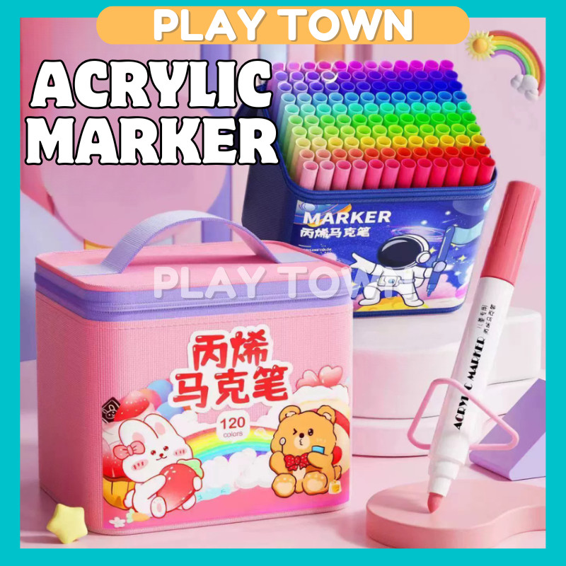 FREE BAG!! Acrylic Marker Pen for Children Art Supplies Drawing ...