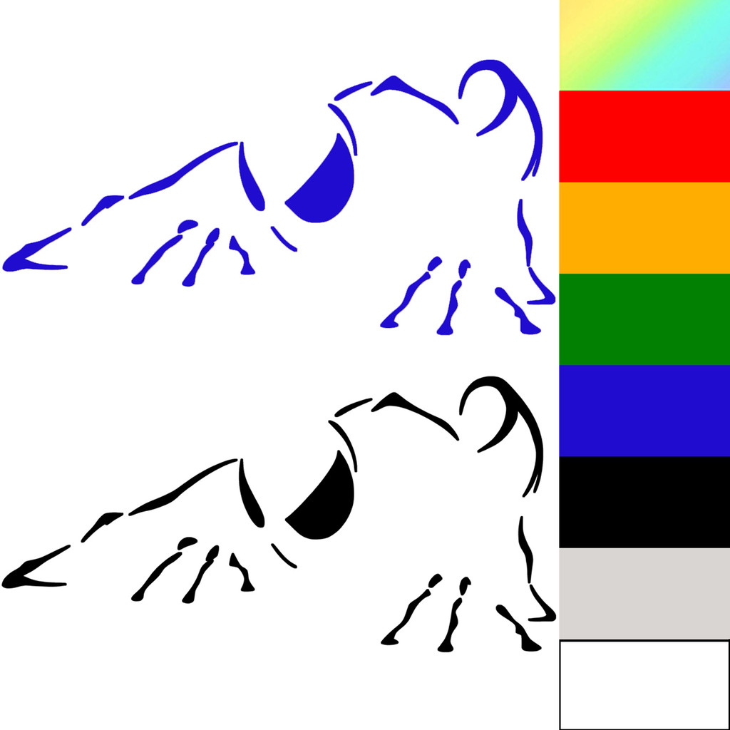 Cool Unique Stickers Cartoon Silhouette Reflective Colorful Stickers ...