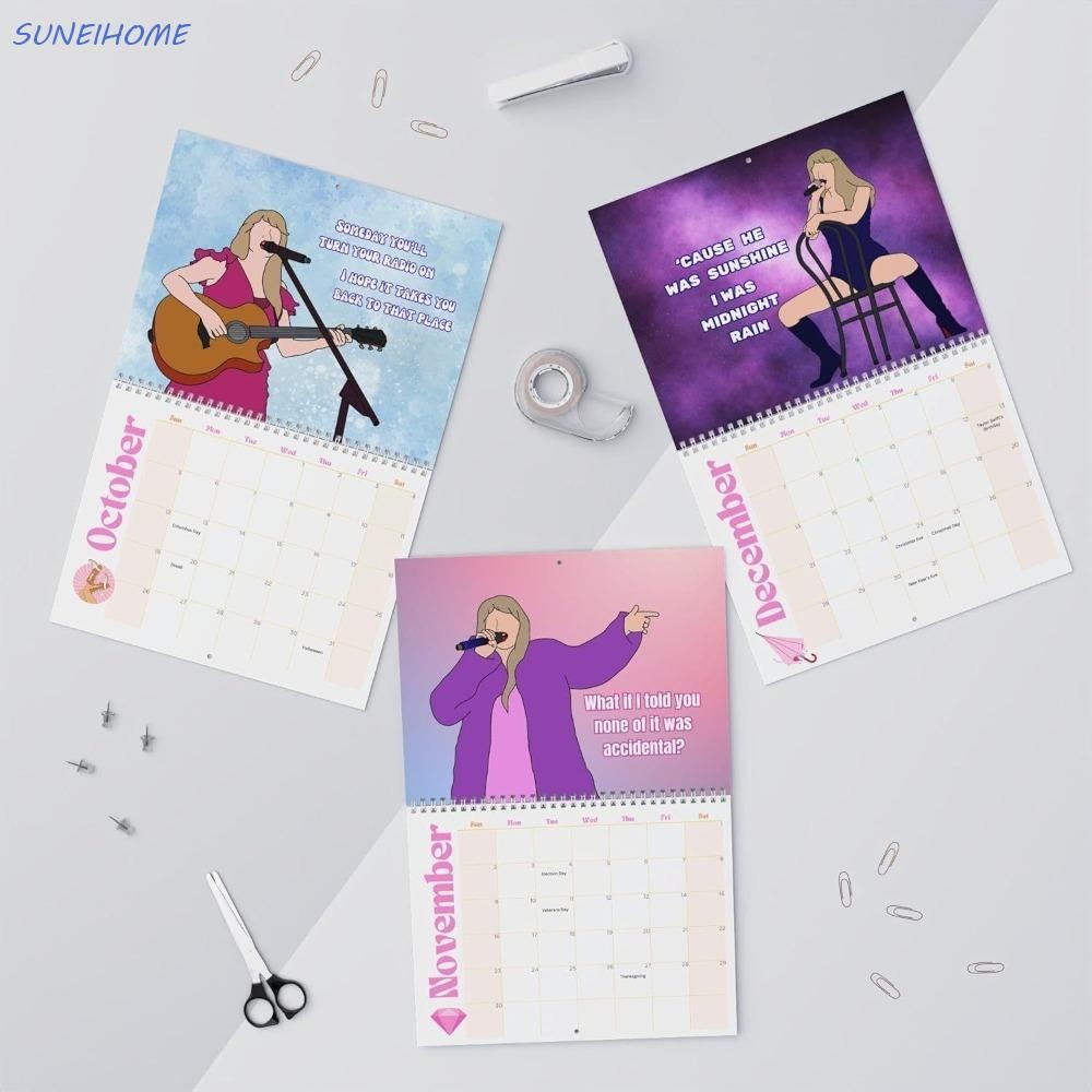 SUNEIHOME Hand Drawn Taylor Swift Calendar, Thick Paper Schedule Taylor ...