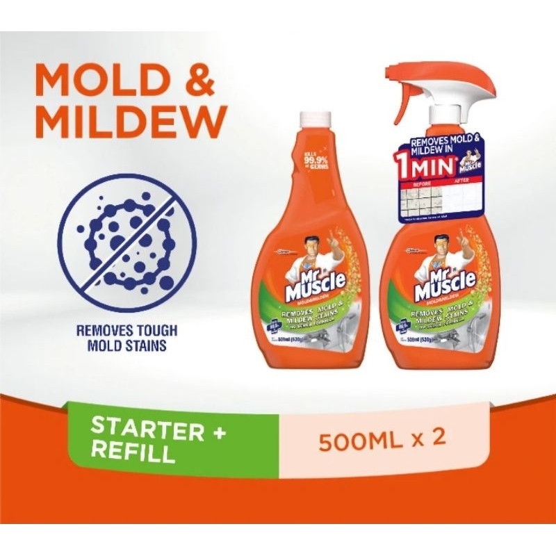 Mr. Muscle Removes Mold & Mildew Stains 2pcs x 500mL | Shopee Philippines