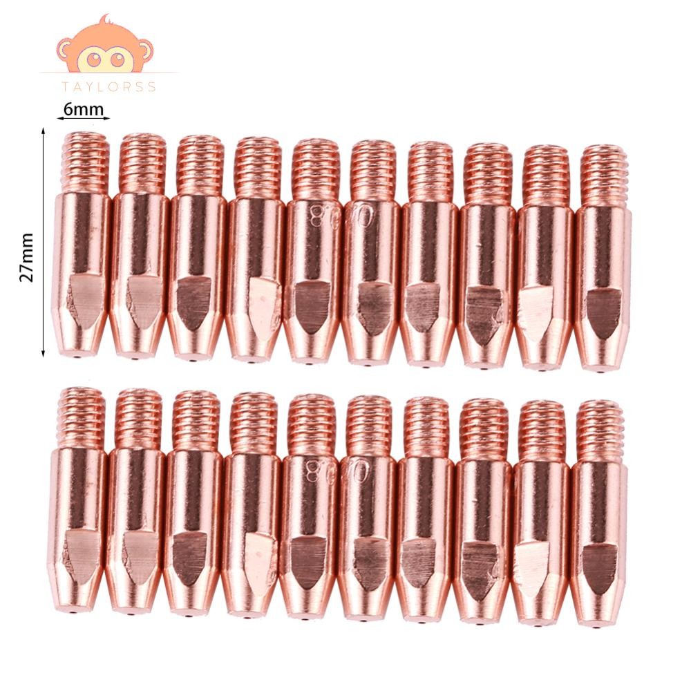 20pcs Gas Nozzle Copper Contact Tips for 24KD MIG Welding Torch QDE [taylors.ph] | Shopee ...
