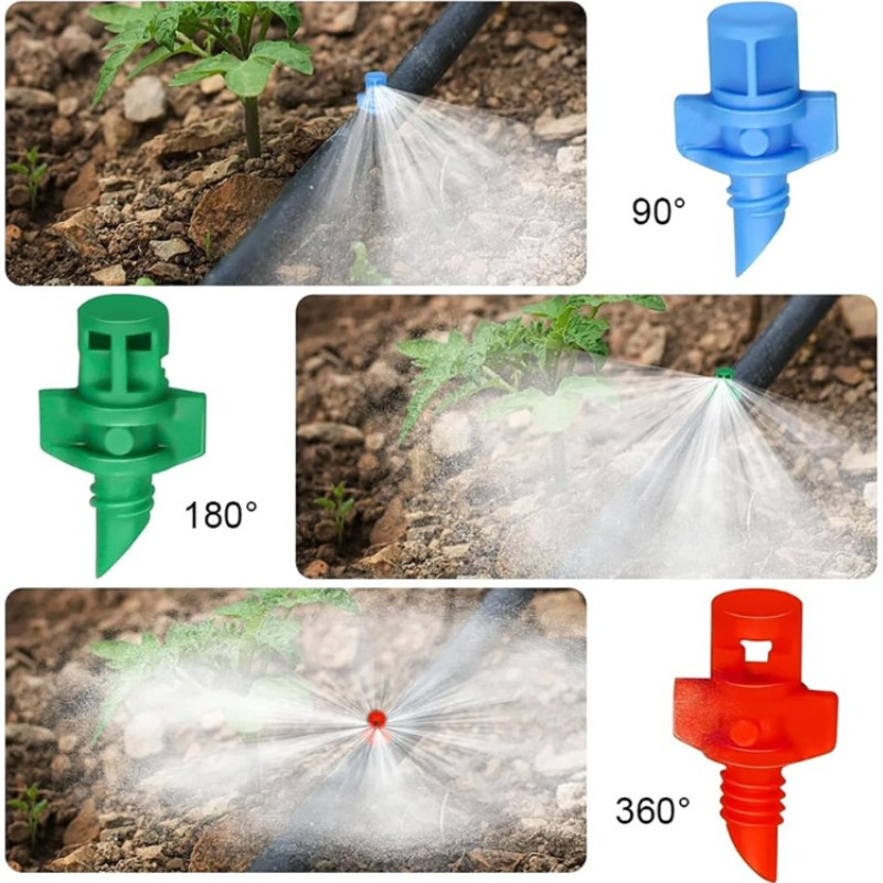 50PCS Micro Water Spray Misting Nozzle Sprinkler Irrigation System Lawn ...