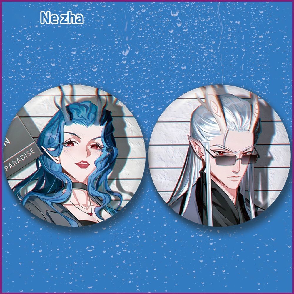Trend Ne Zha 2 Aorun Laser 58mm Badge Anime Peripheral Valentines Day ...