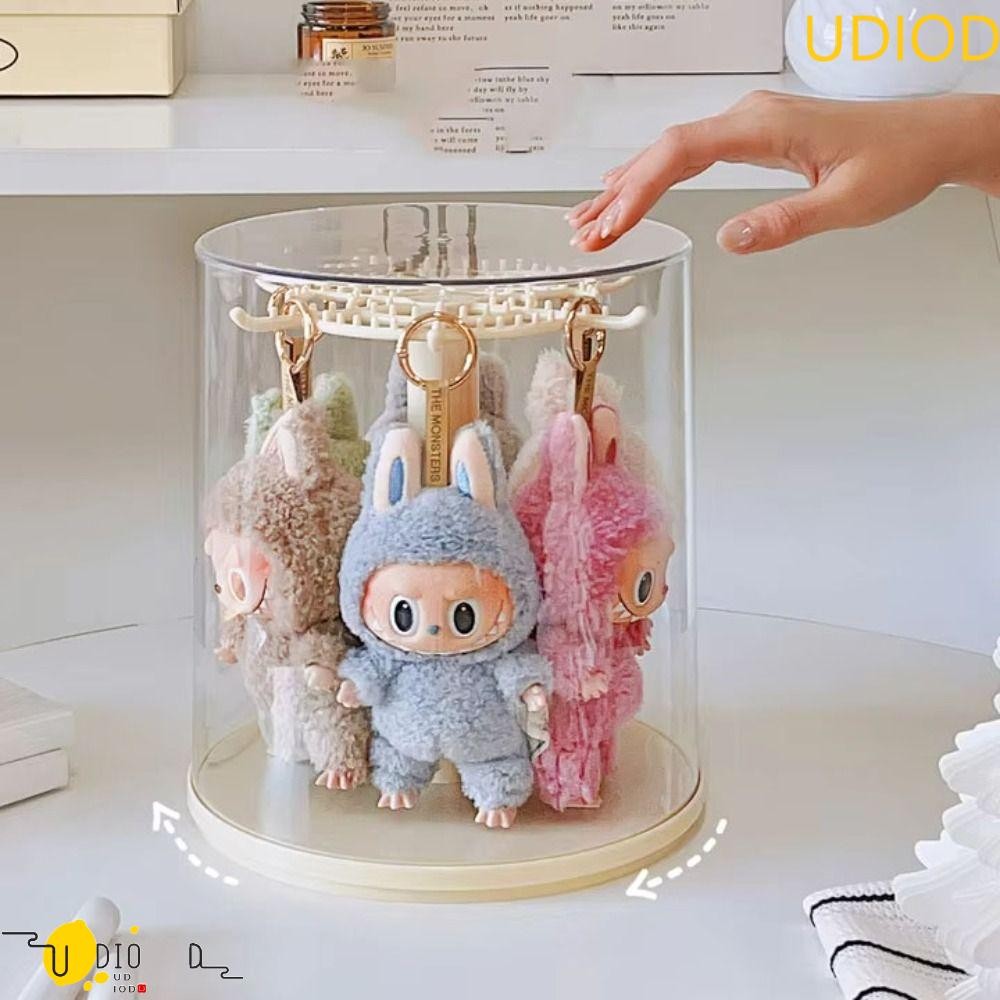 UDIOD Labubu Pendant Display Box, Transparent Hand-made Rotating Labubu ...