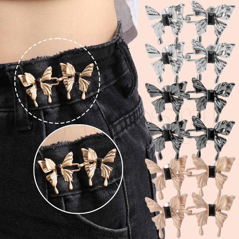 Butterfly Adjustable Tighten Waist Snap Buckle / Detachable No-sewing ...