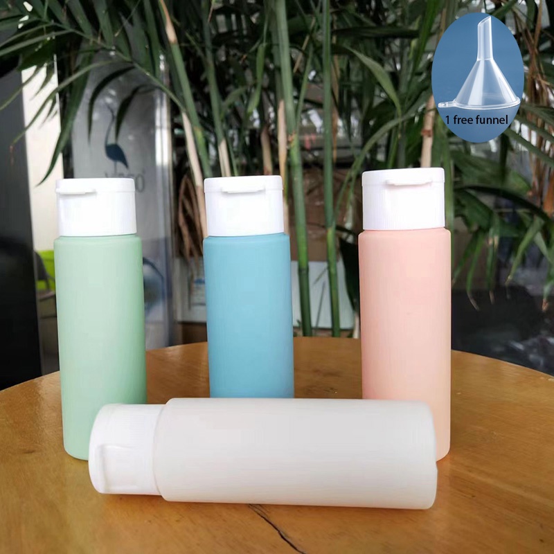 50ml Refillable Bottle Soft Lotion Shower Gel Shampoo Container Squeeze ...