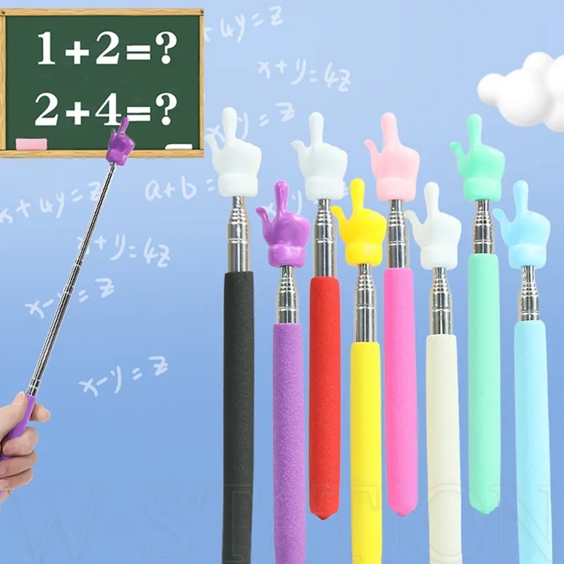 Retractable Finger Reading Guide Tool Telescopic Teachers Pointer Rod ...