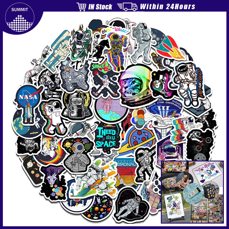 NASA：Astronaut Series Stickers 50Pcs/Set DIY Waterproof Doodle Cartoon ...