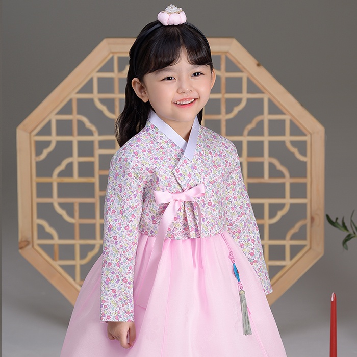 [KIDS HANBOK] Traditional Korea Hanbok Set for Girls - Pink Yena Hanbok ...