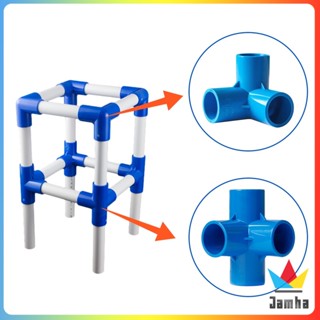 Jamha 3/4" 1/2" 1" PVC Pipe Fittings Connector Water Line 3-Way Tee 4 ...